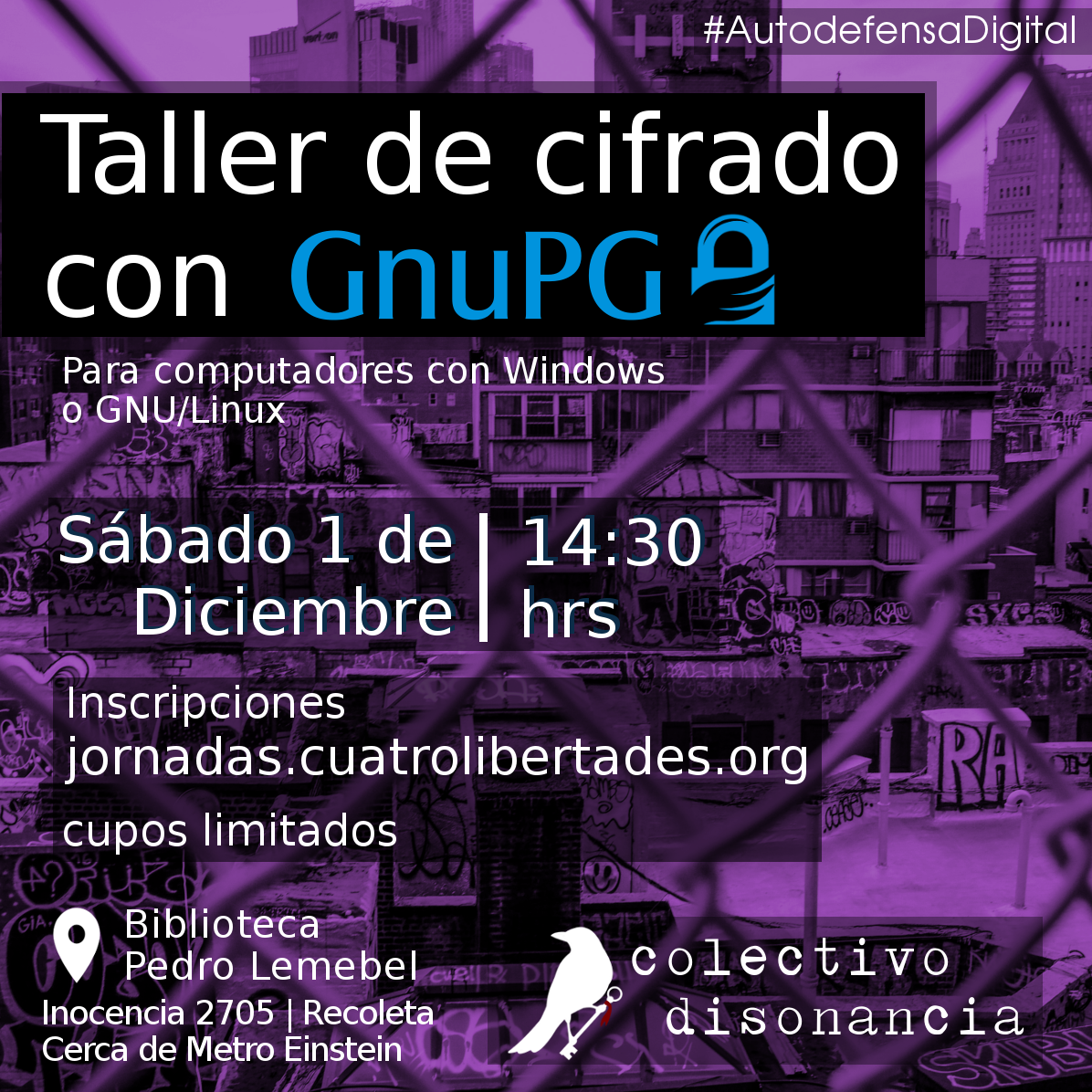 Taller de cifrado con GPG | Colectivo Disonancia